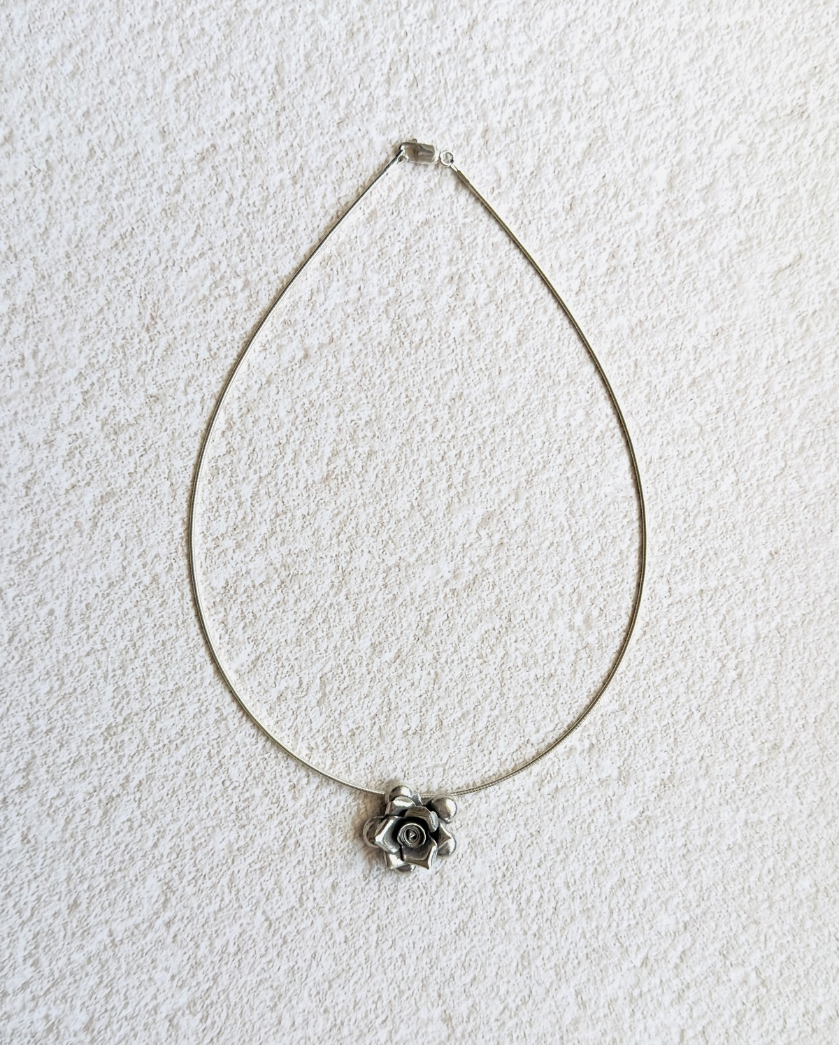 チョーカー40cm カレンシルバー薔薇 シルバー925チェーン | kazumi_maeil_acc._