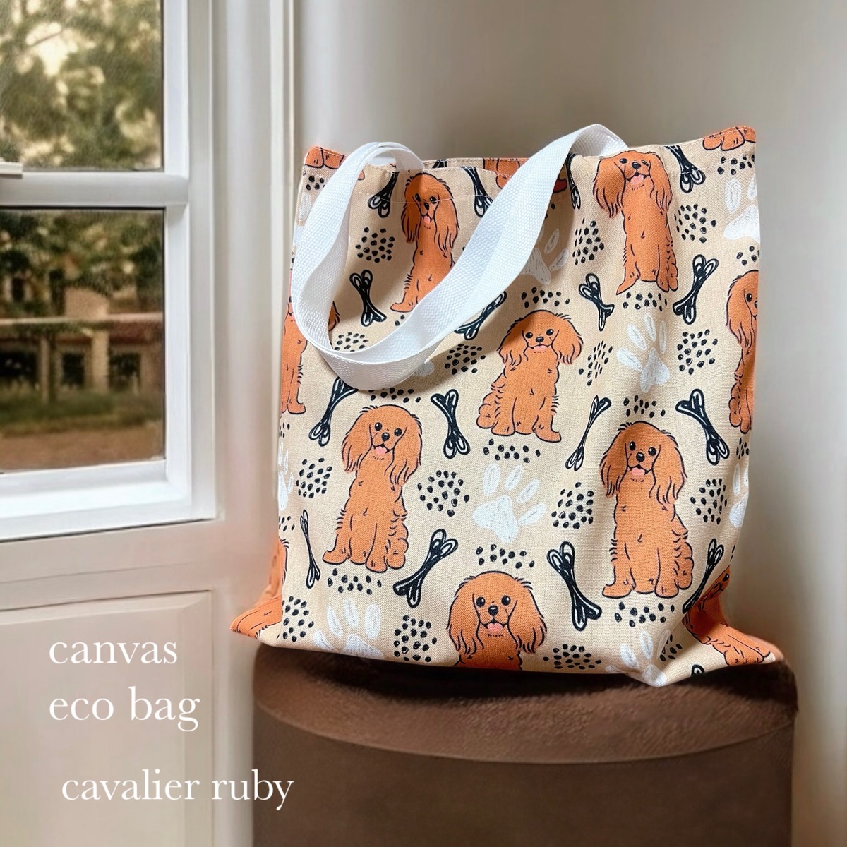 canvas eco bag, cavalier ruby | gmclub