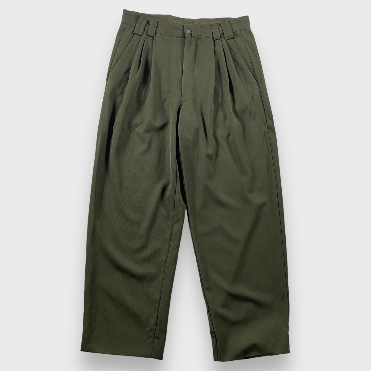 1980's "GIANNI VERSACE" 3Tuck Wide Tapered Slacks MADE IN Switzerland ...