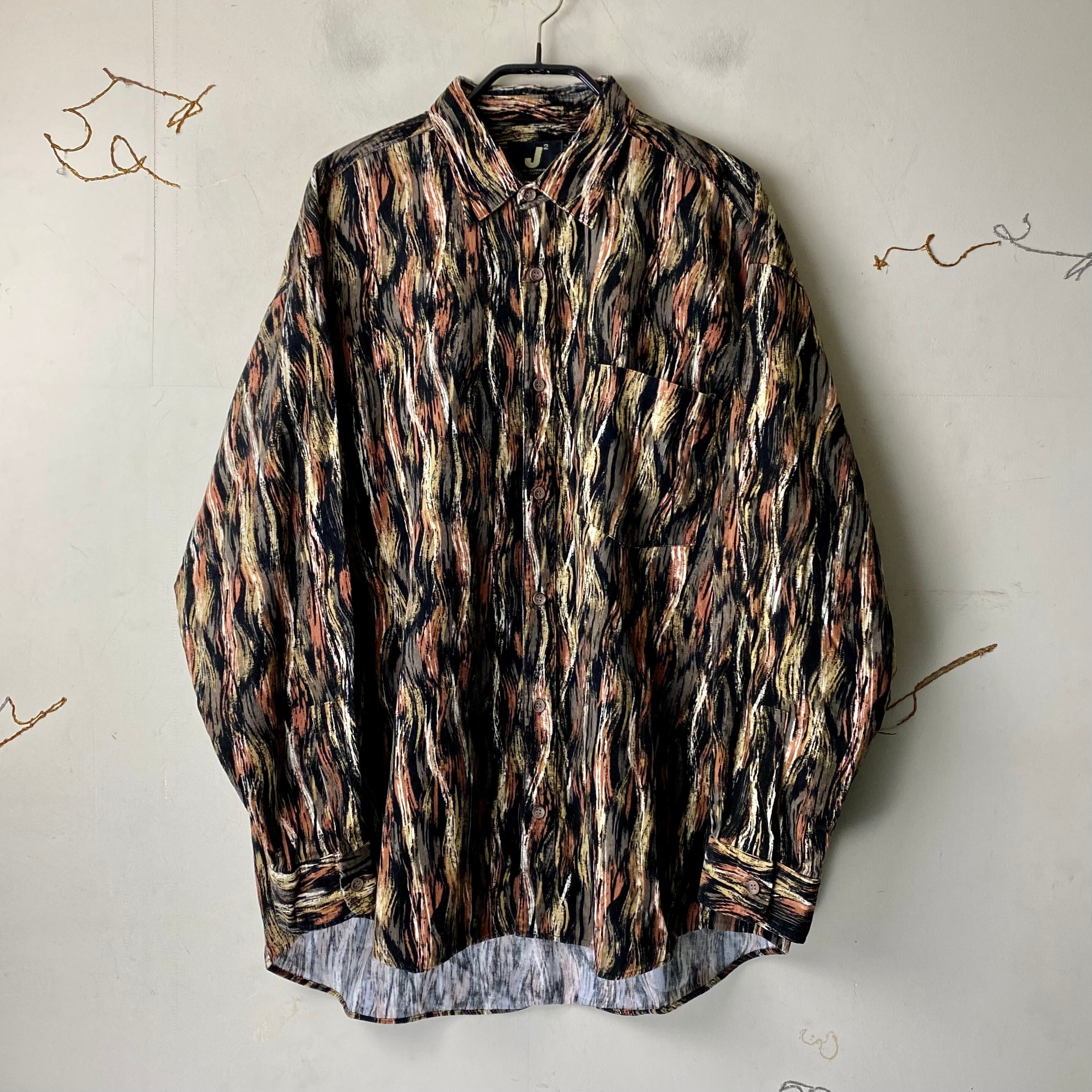 vintage MR.JUNKO animal? print corduroy shirt | NOIR ONLINE