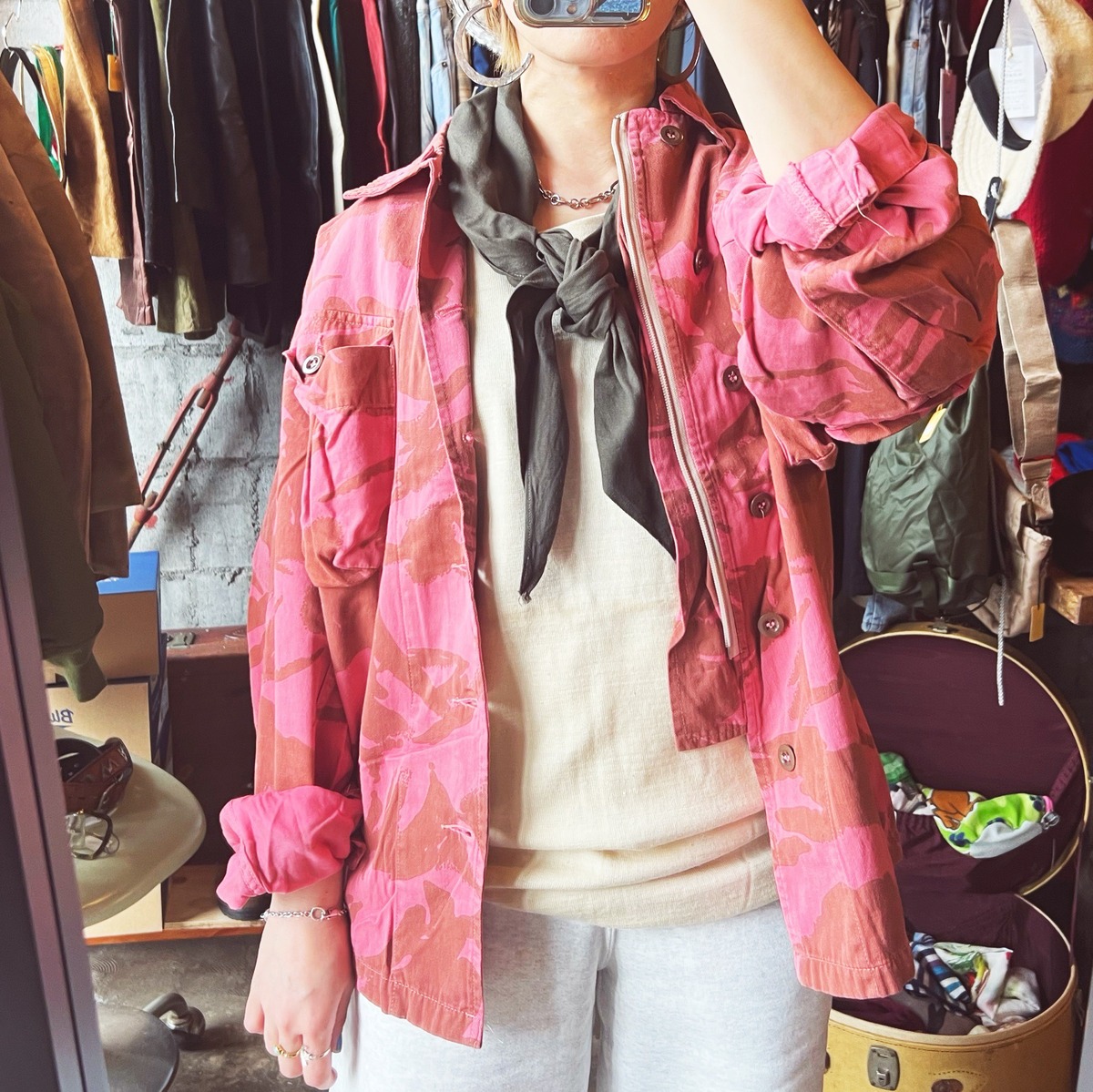 -used- 【british military】 combat jacket post-dyeing (pink) | olaf
