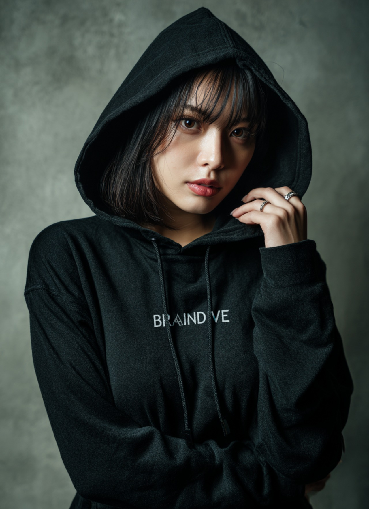 【BRAINDIVE】Word Black Parka | BRAINDIVE