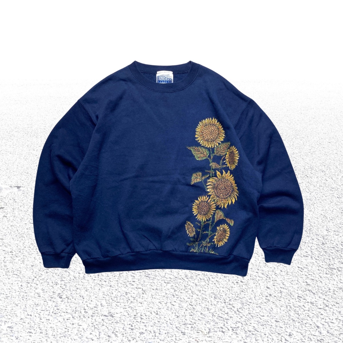 Endless Designs” Sunflower Print Sweatshirt 90s 00s | PECHKAPECHKA