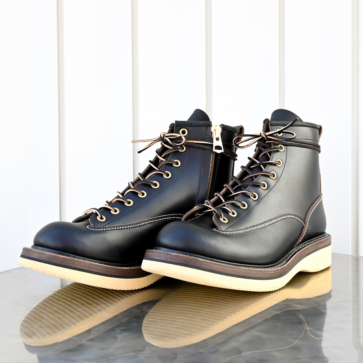 SPPN 6in LACE-UP BOOTS BLACK CREPE | Backflow