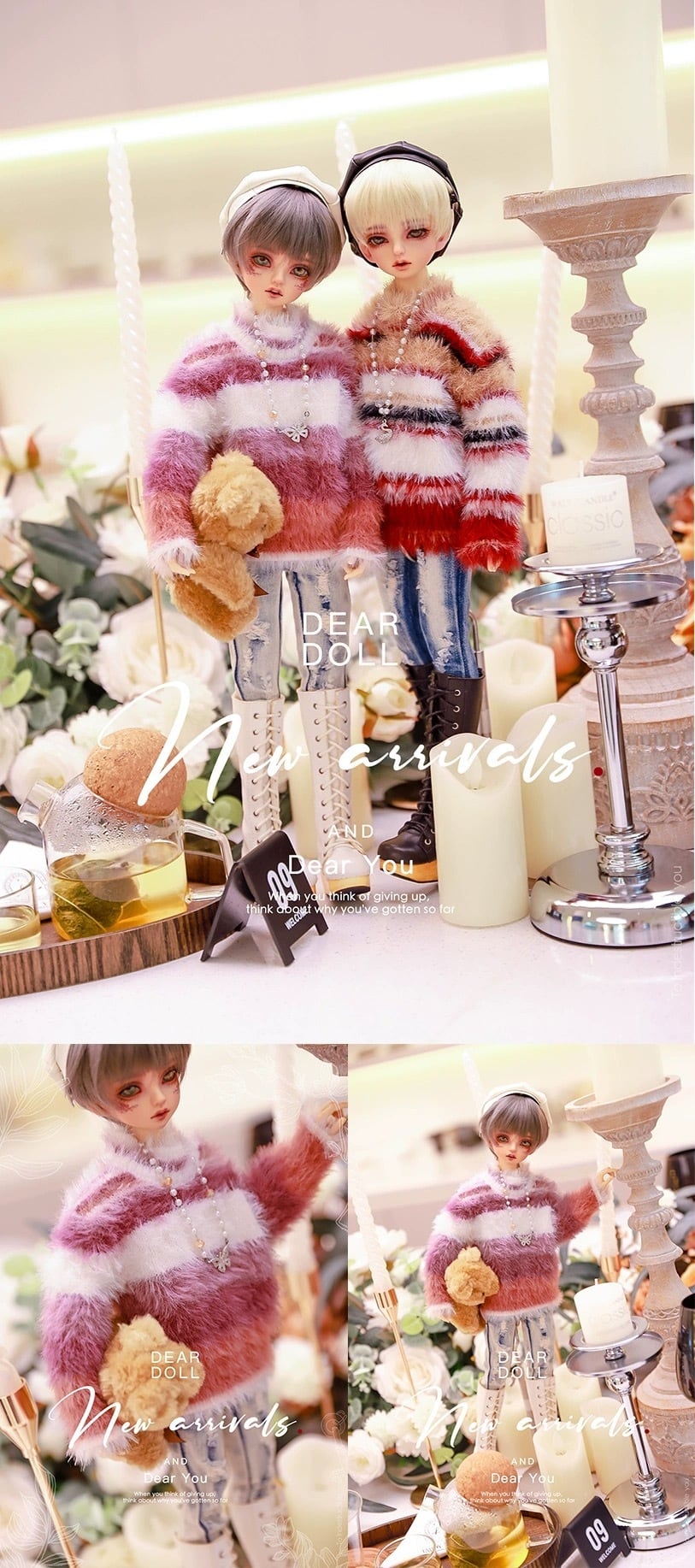 大人用も!ドールとお揃い dear doll 三分 四分 セーター ニット 大人用も!ドールとお揃い dear doll 三分 四分 セーター ニット