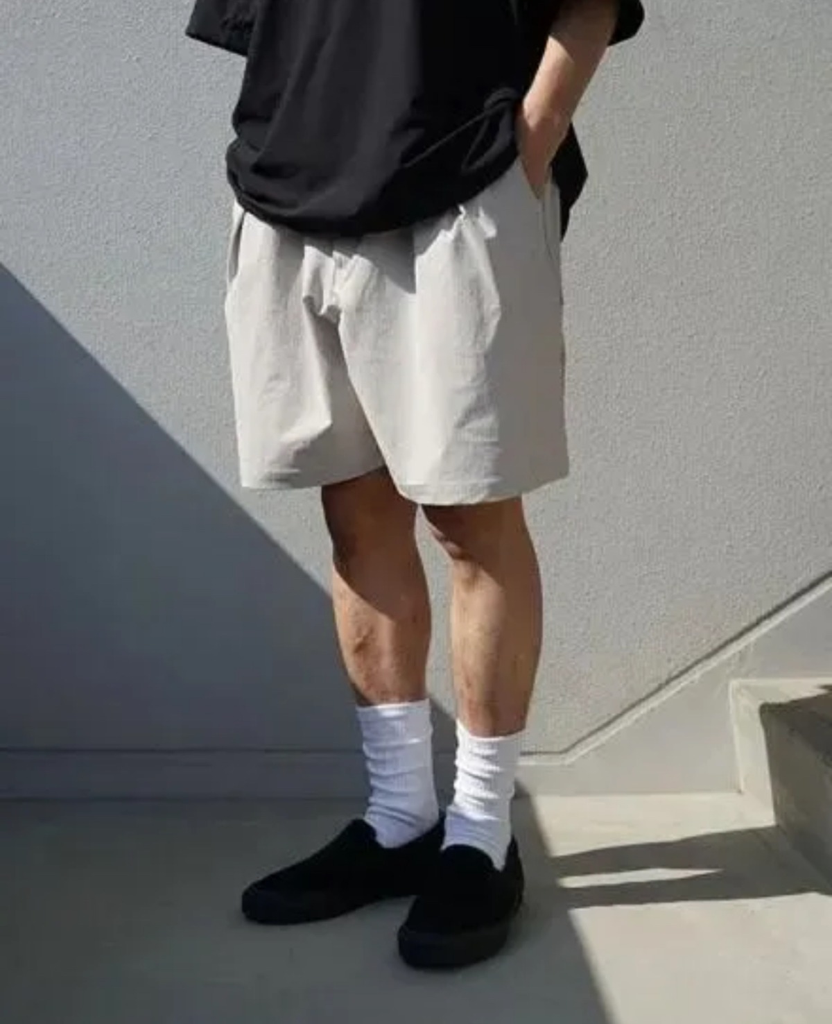 予約商品/ FAKIE STANCE / Draw Cord Shorts WHT | distrad