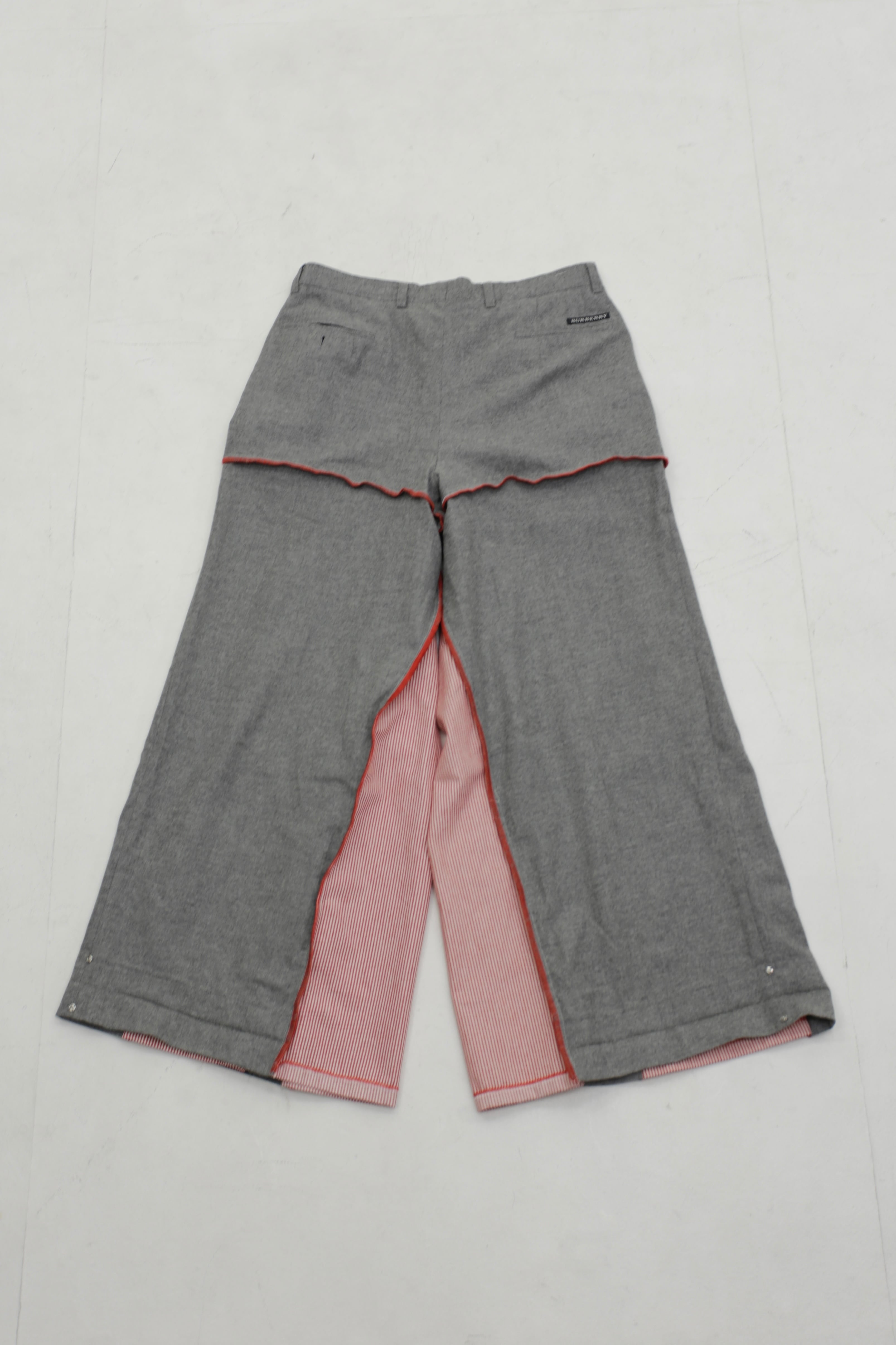 tuck wide line pants | 『kick margin.』