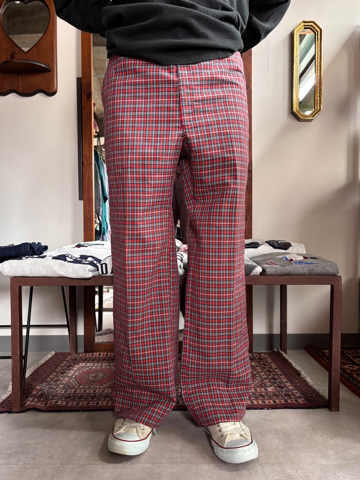 80s TARTAN SLACKS [ 35×30 ] | BEAGLE USED & VINTAGE