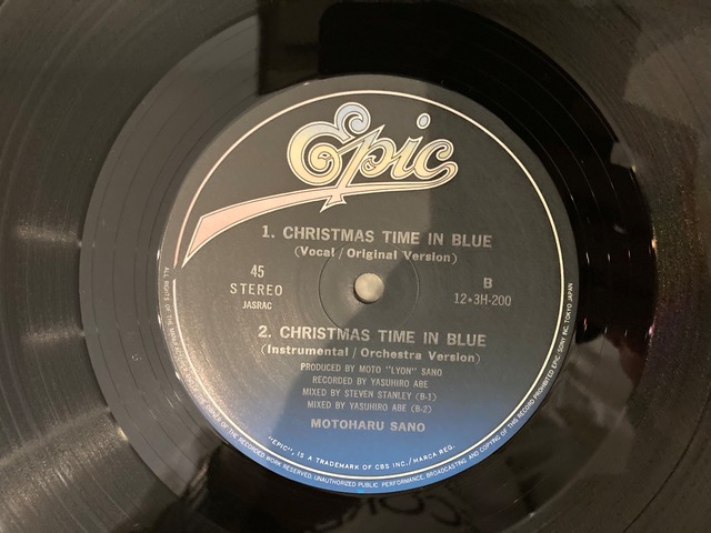 佐野元春 / CHRISTMAS TIME IN BLUE | sixteen records (シックスティーンレコード)