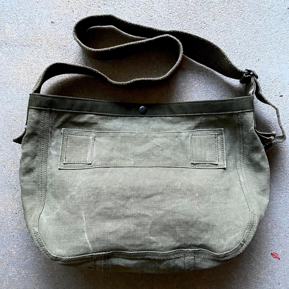 50's French military linen newspaper bag | PPF vintage & remake