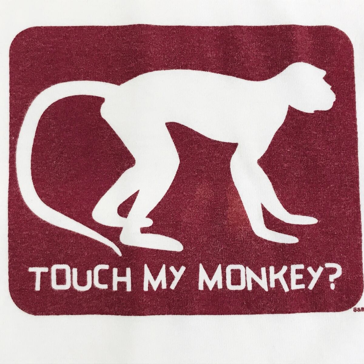 GILDAN ギルダン 90〜 00年代 TOUCH MY MONKEY ? タッチ マイ モンキー メッセージ Tシャツ ホワイト XXL ...