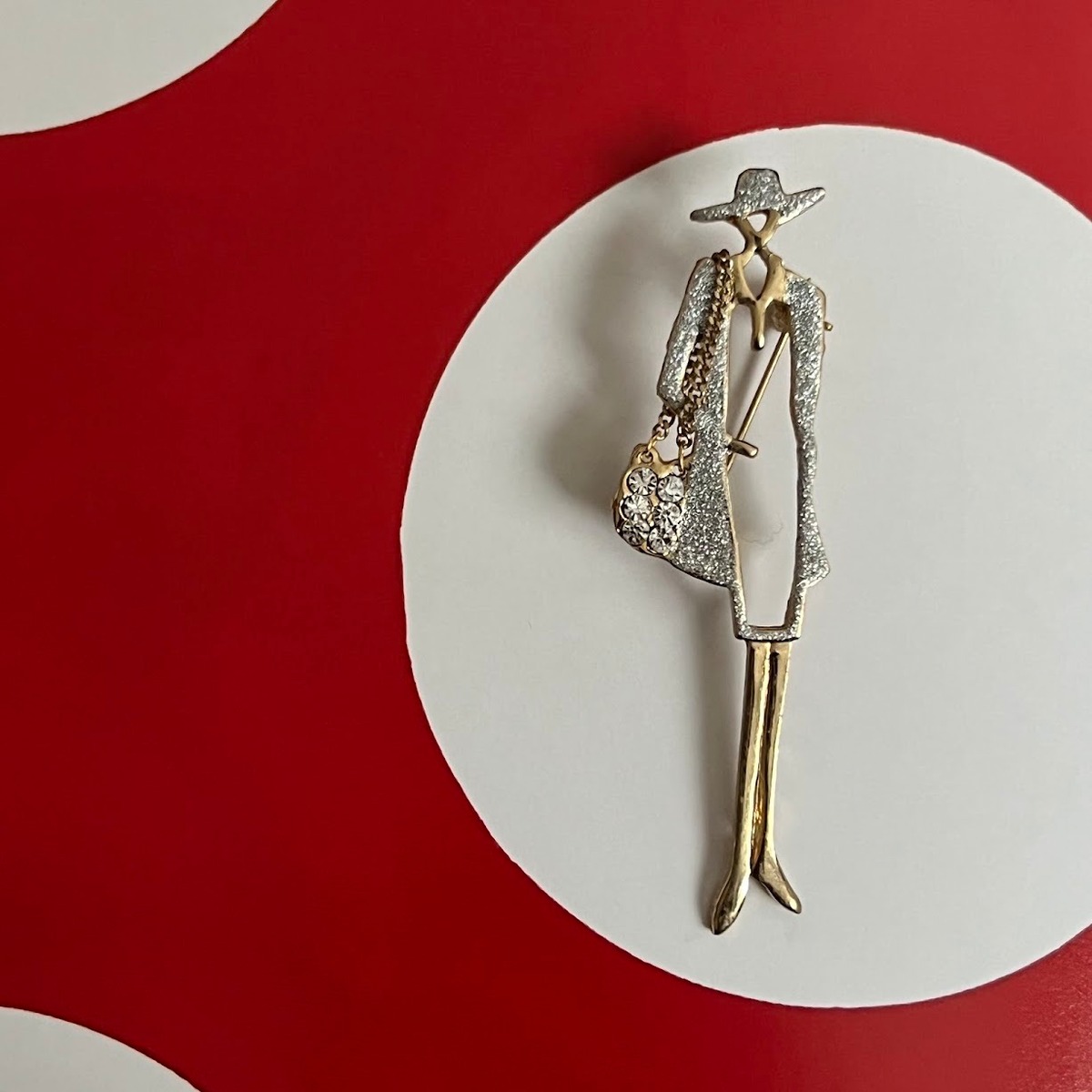 レディ ラインストーン ブローチ 《A-0151》 | ModernLoop ユーズドアクセサリー専門店