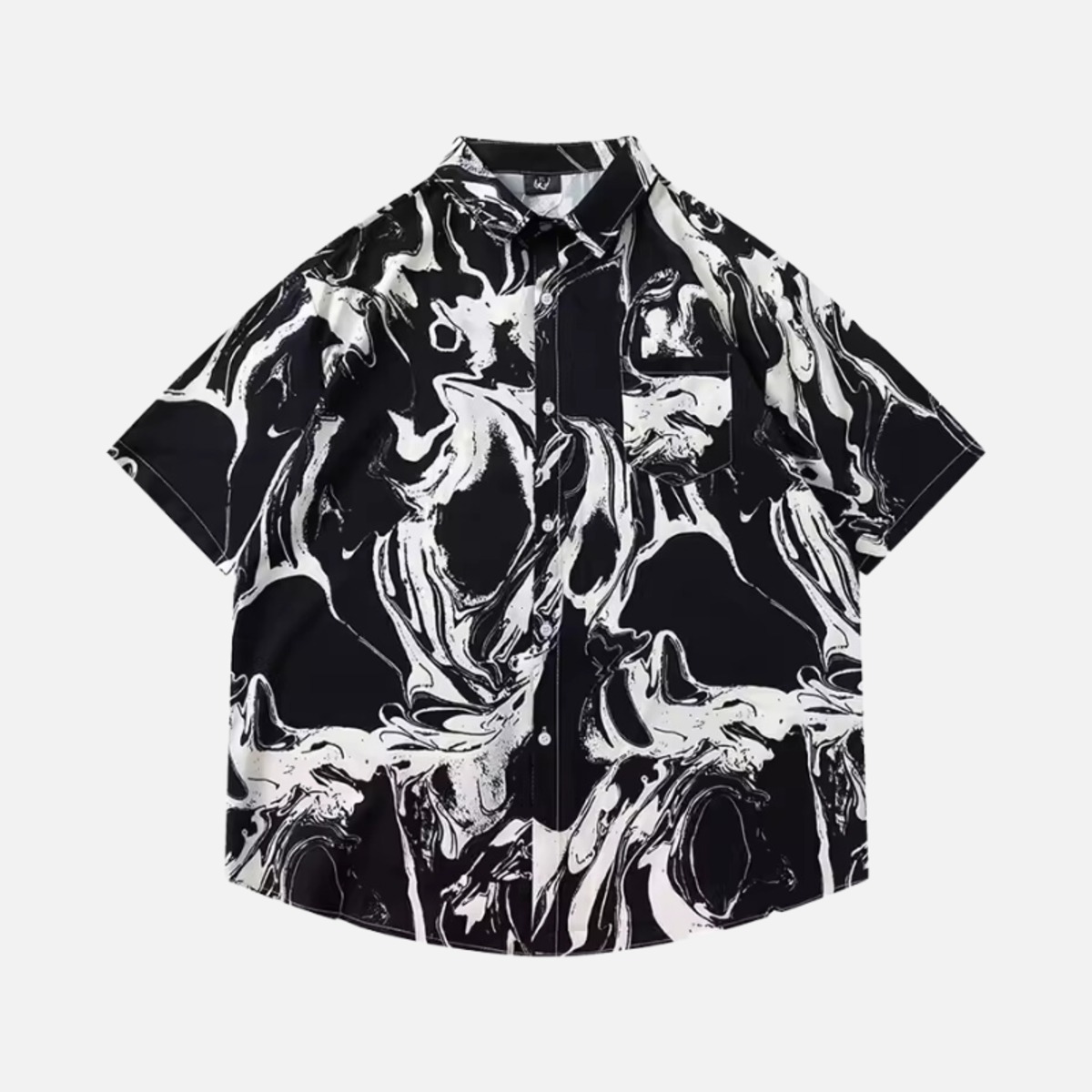 【FLEX1021】Monotone Marbled shirts | FLEX MADE | フレックスメイド