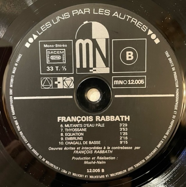 FRANCOIS RABBATH "MULTI BASSE" LP | EAD RECORD