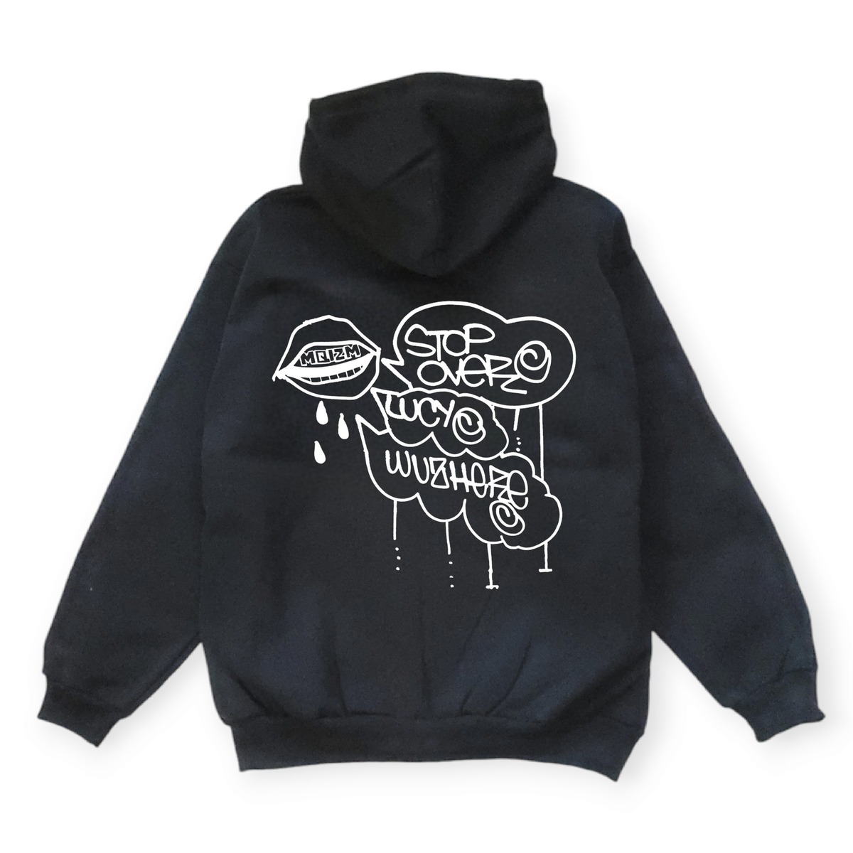 MQ "STOPOVER WUZHERE" フーディ Black | STOPOVER