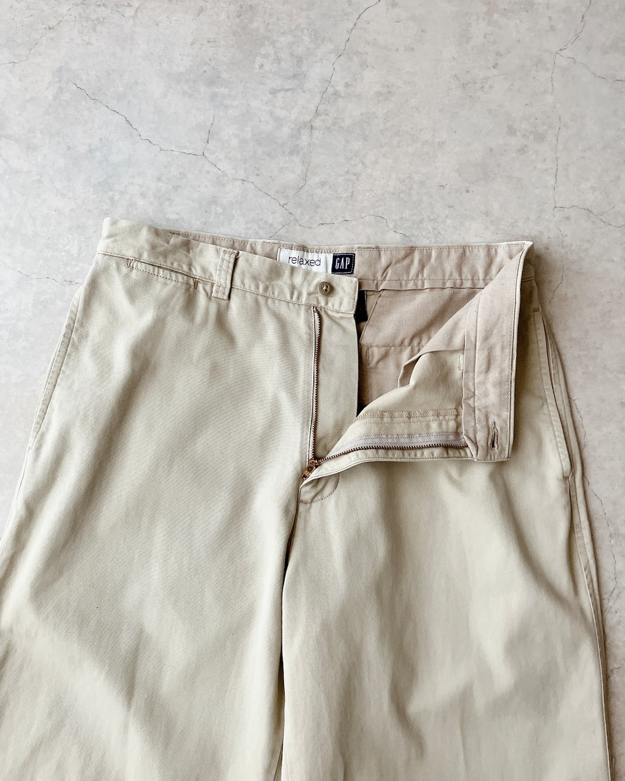 00s OLD GAP Relaxed Cotton Chino Pants “Beige” 2000s / オールドギャップ コットン ...