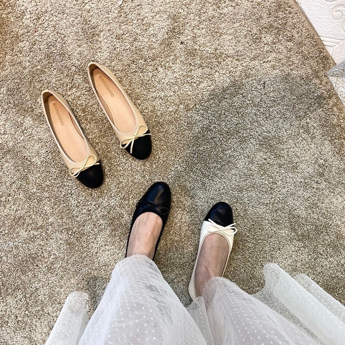Bicolor ballet shoes《3color》 | SI SELECT