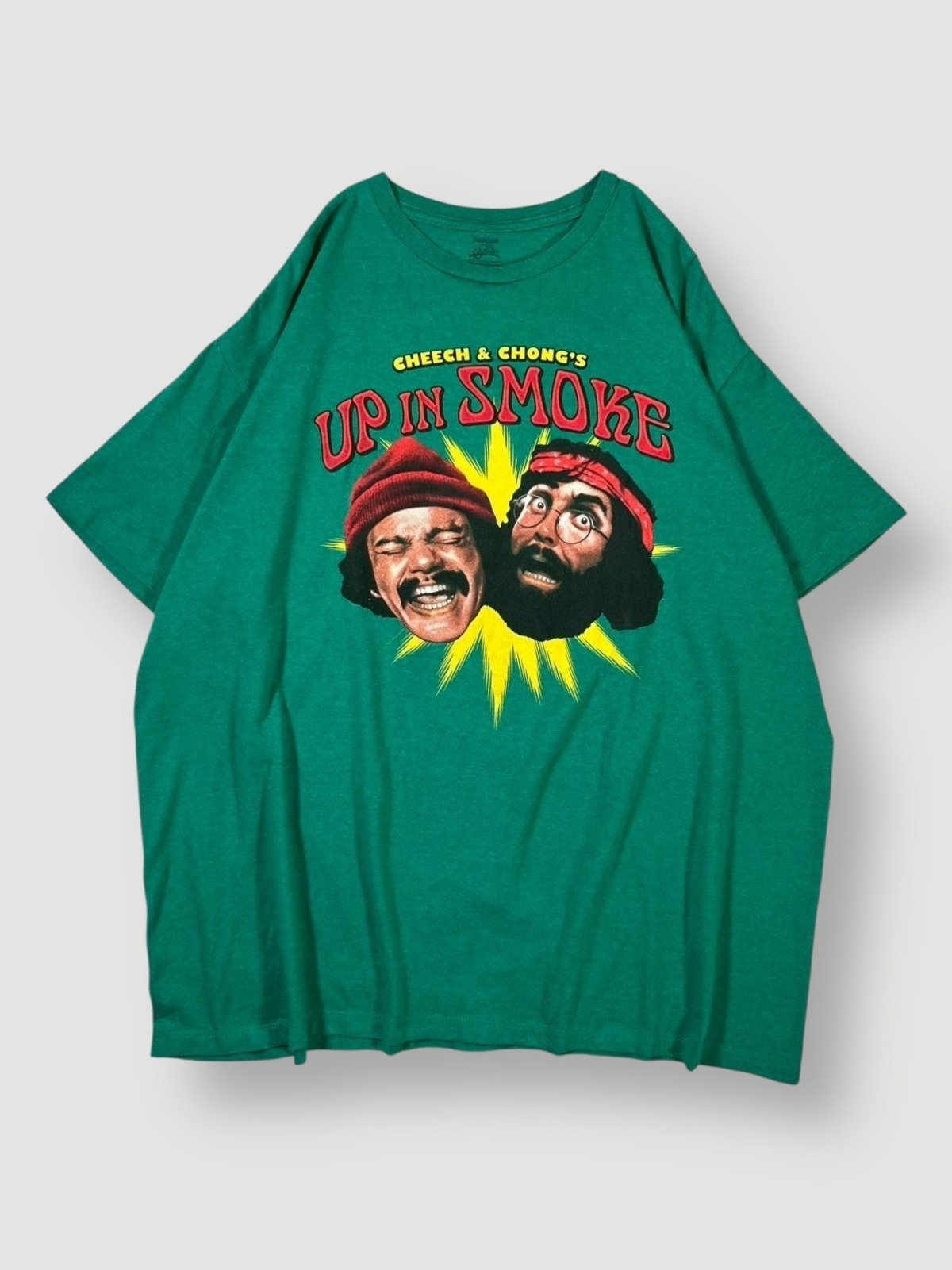 “Cheech & Chong” Print Tee GREEN XXL | RENGA CLOTHING STORE