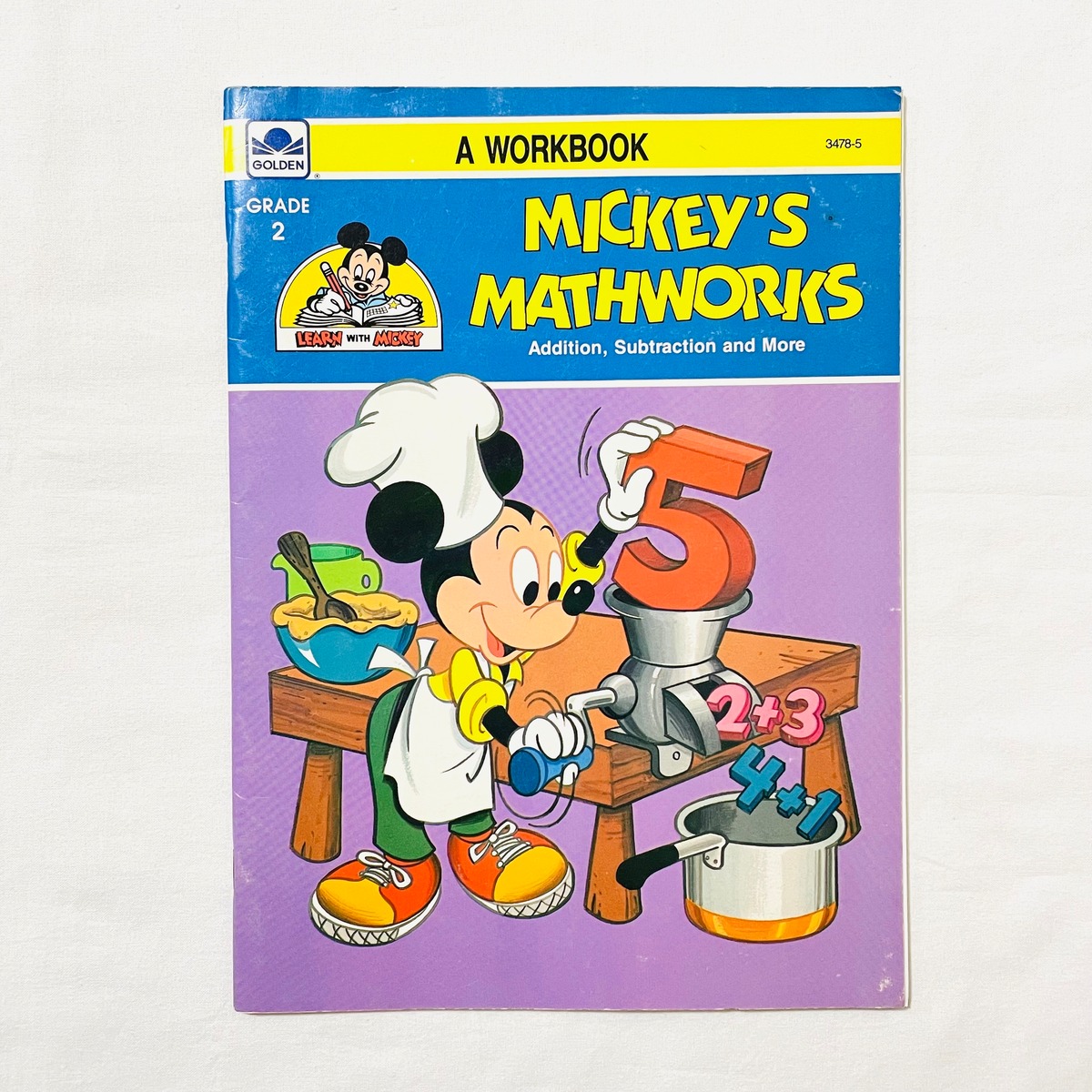 "MICKEY'S MATHWORKS" ミッキーマウスの算数 中古洋書本 1988年 知育本 ディズニー ヴィンテージ | ライナス・ブランケット