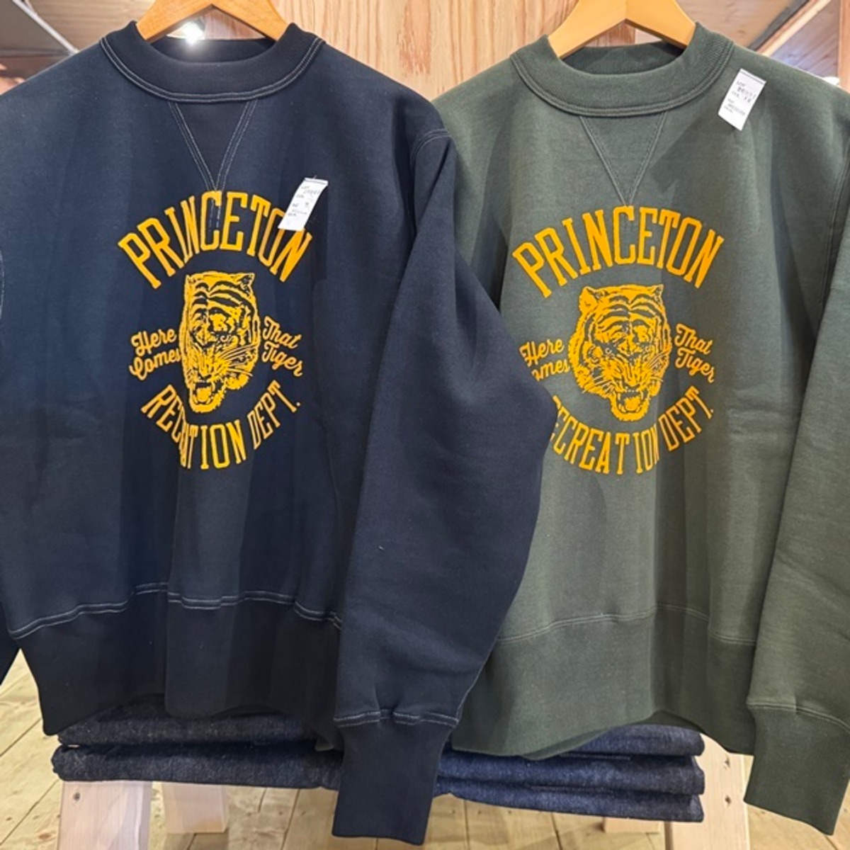 CUSHMAN SET IN SLEEVE SWEAT FLOCKY PRINT "TIGERS" | JEANSHOUSE SOEN