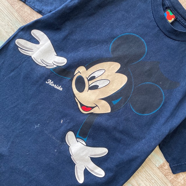 DISNEY MICKEY MOUSE SHOULDER LINK PRINT | 古着himekichi