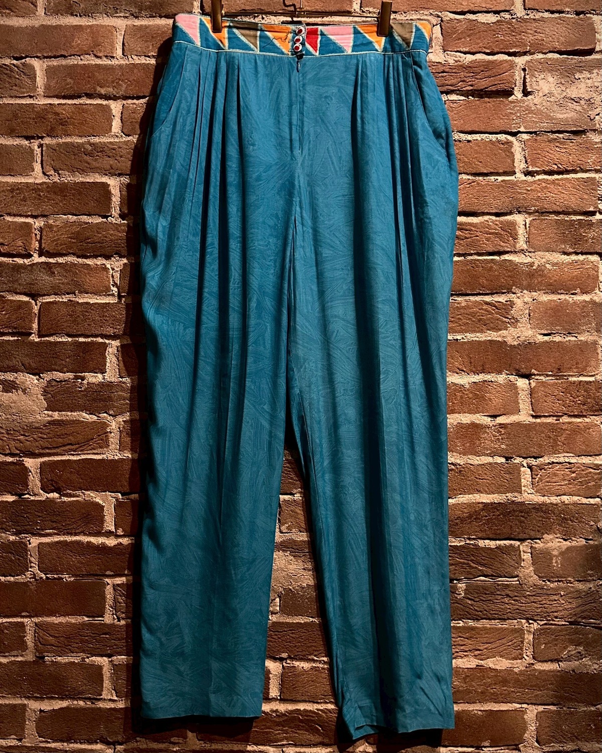 【Caka act3】Paint Design Vintage Loose Rayon Pants | Caka(カカ）下北沢古着屋、セレクトショップ