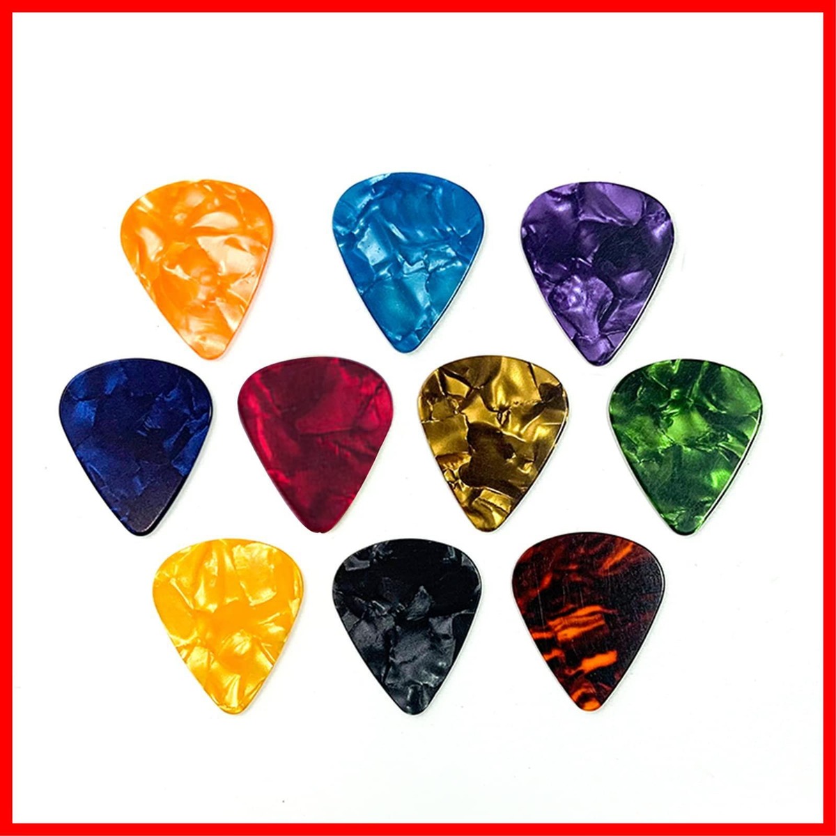 YFFSFDC ギター ピック 30枚セット ギター ミディアム ピック エレキ ベース アコギ 弦楽器 厚み0.71mm 初心者 練習用 カラフル | ニコニコshops