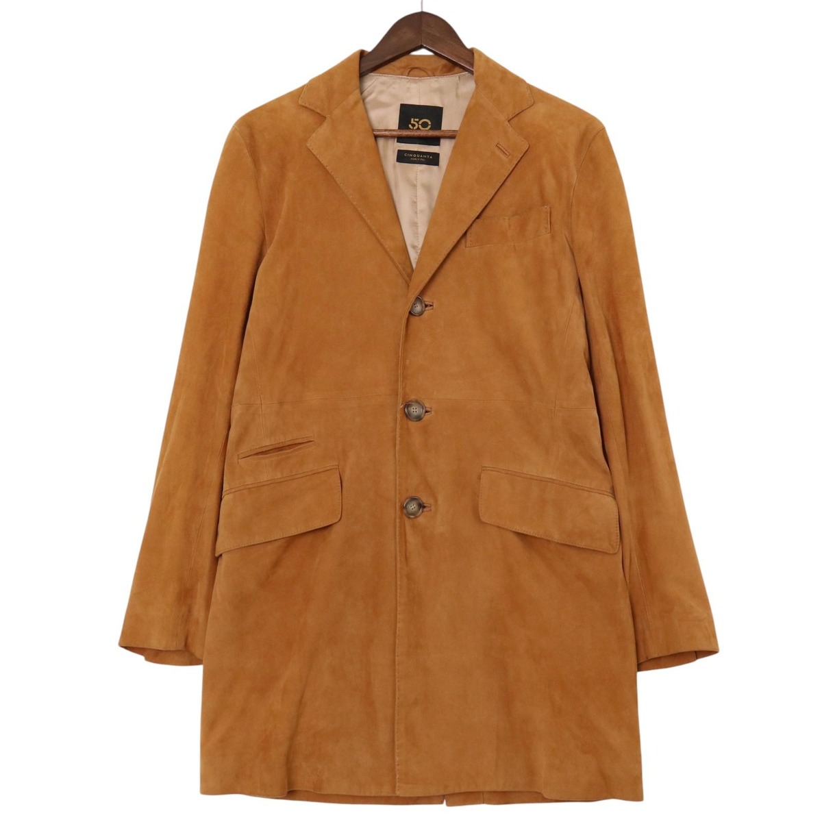CINQUANTA "GOATSKIN" SUEDE COAT 44 BEIGE | safarionline
