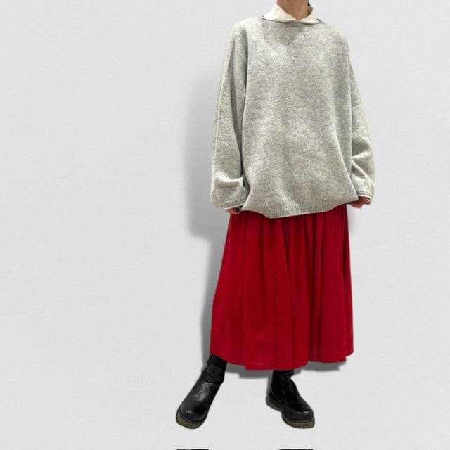 maison de soil BOILED WOOL PLAIN GATHERED SKIRT | CoCo Cuore maison de soil BOILED WOOL PLAIN GATHERED SKIRT | CoCo Cuore