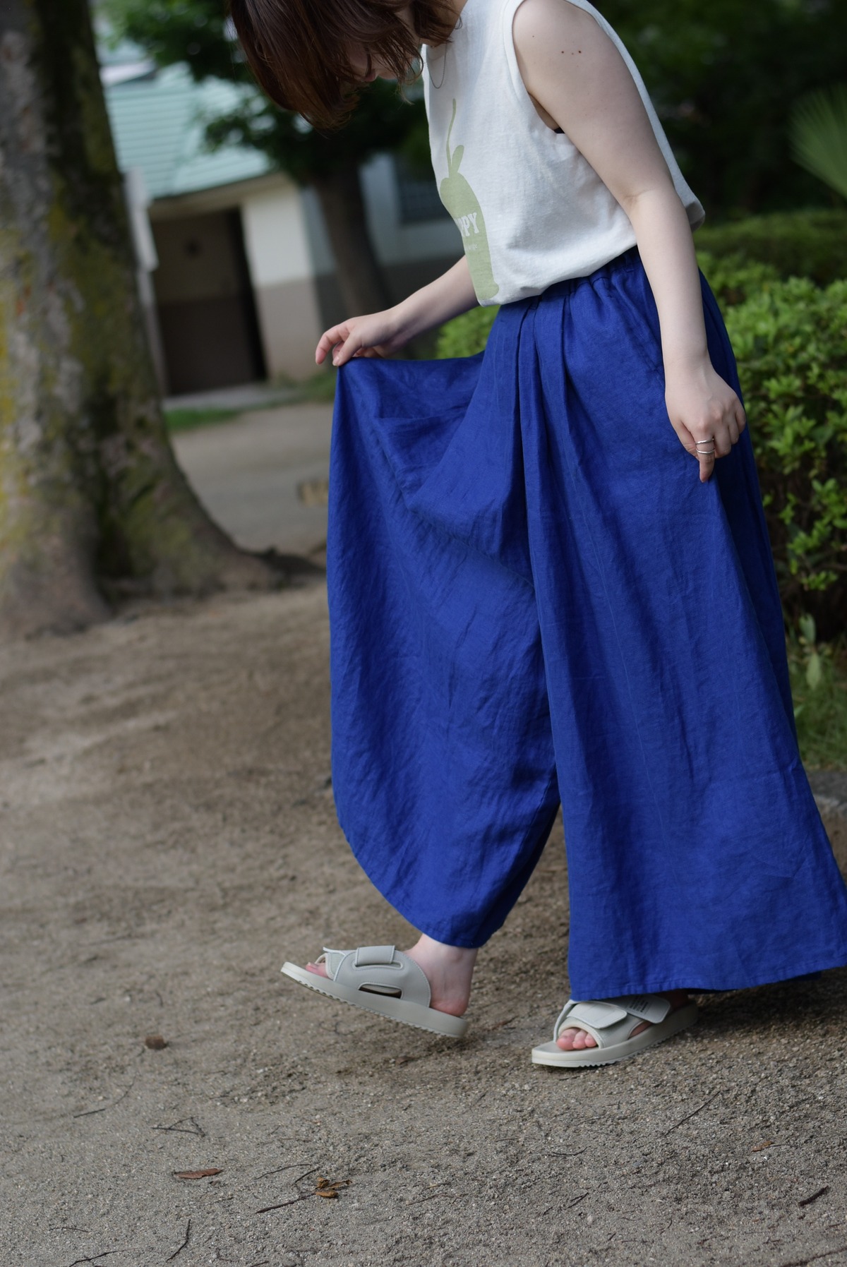 【ORDINARY FITS】TWIST CULOTTES(linen) | theater(シアター)