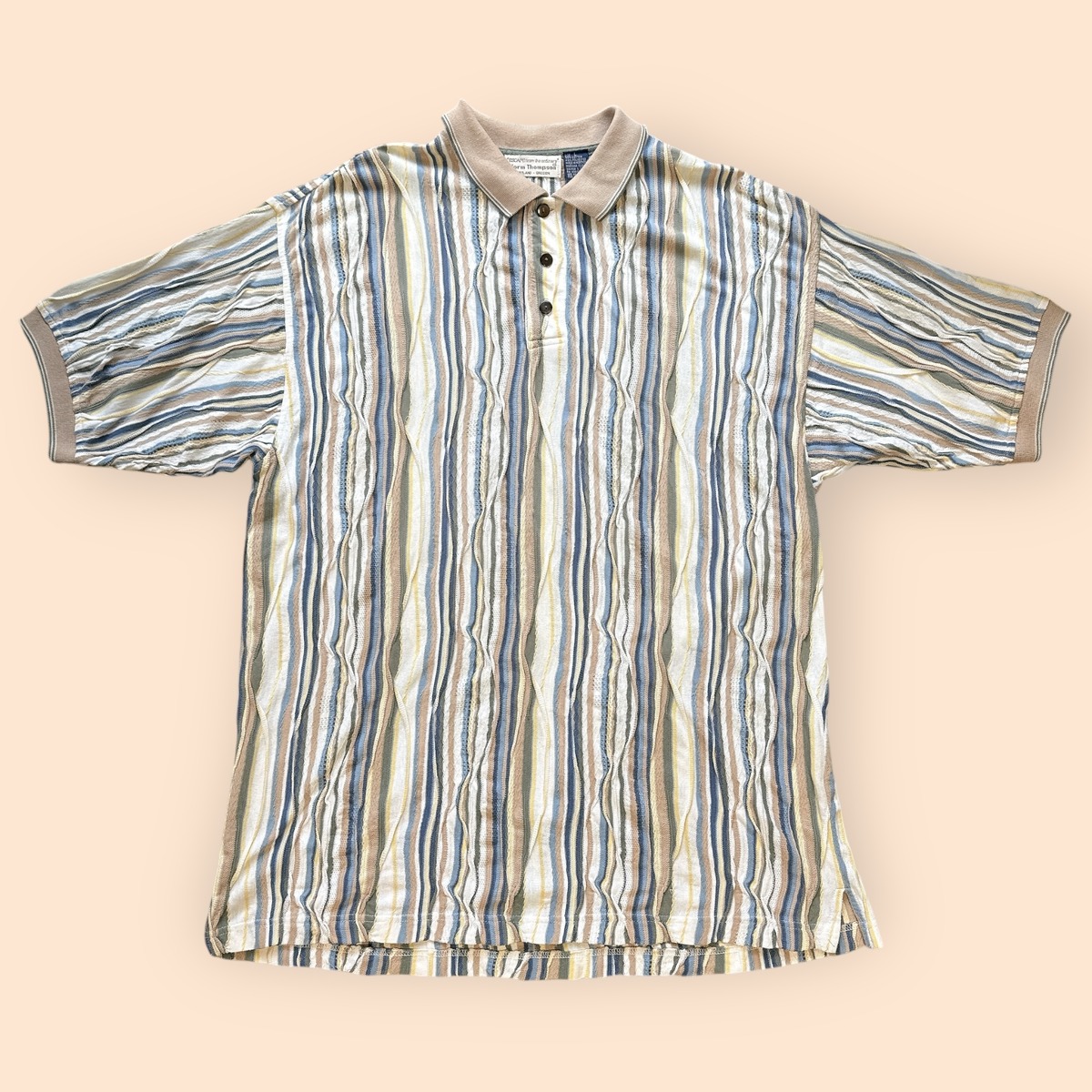 90's U.S.A. Norm Thompson short sleeve 3D polo shirt | Wiz vintage