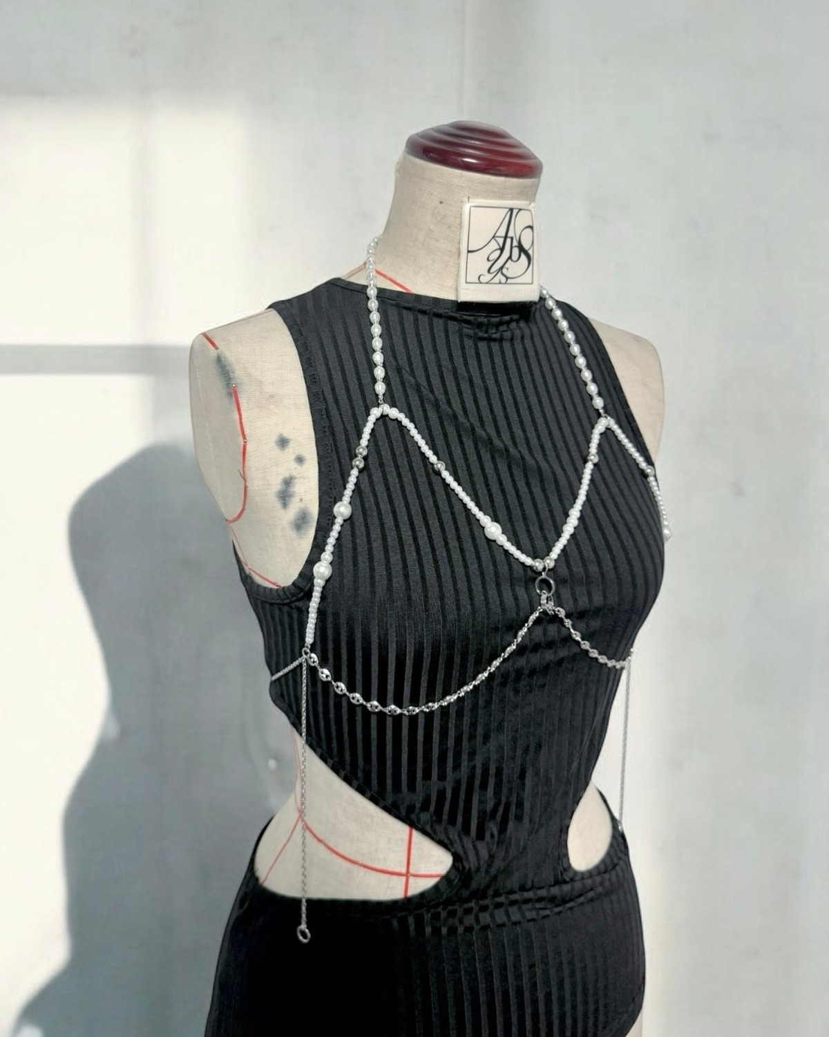 Pearl Silver Body Chain | Heavenly Sent from Abyss.