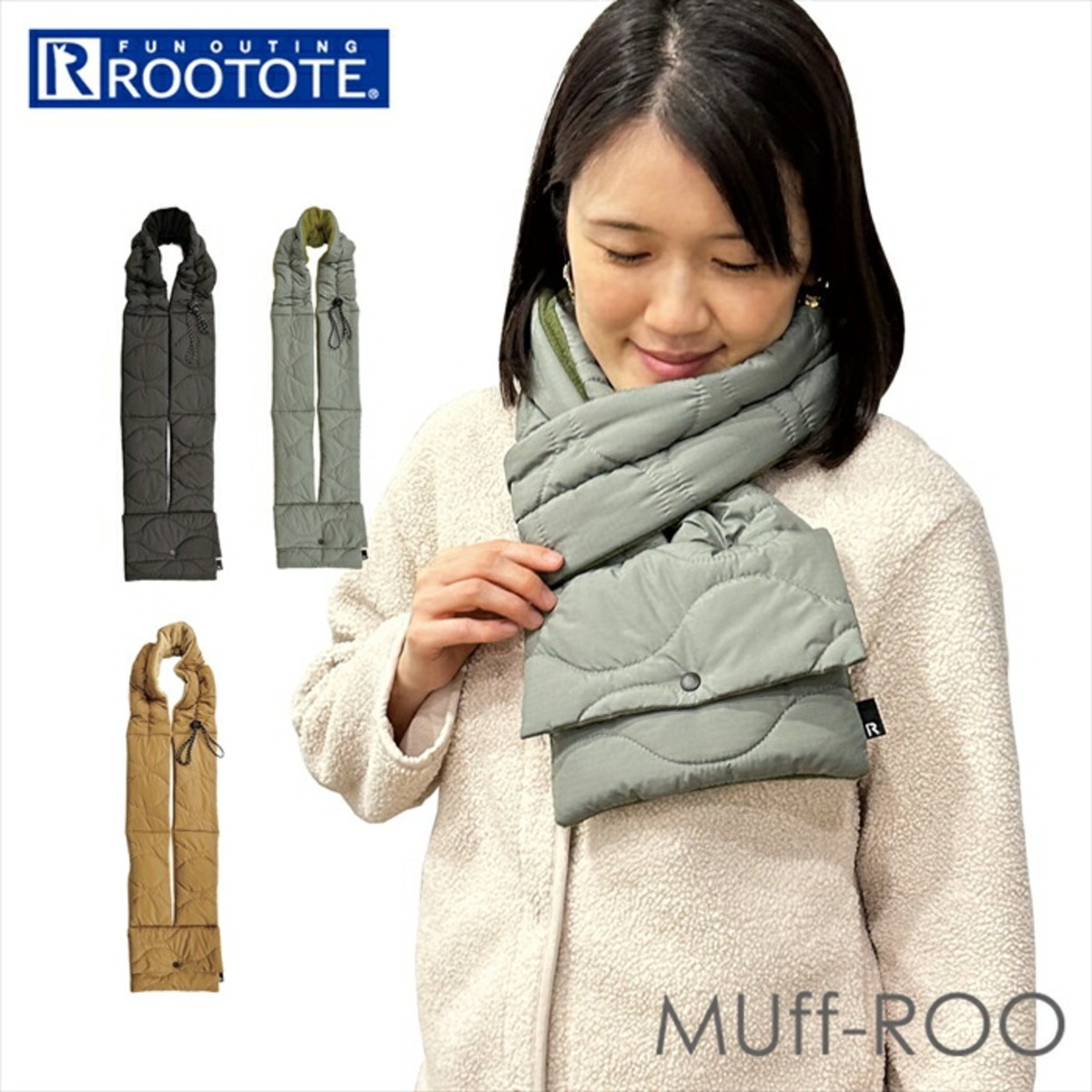 マフラー レディース 差し込み 通販 ROOTOTE ルートート 1280 ショルダーバッグ サコッシュ ショルダーバック 2way 防寒 あったか おしゃれ かわいい シンプル キルティング ...