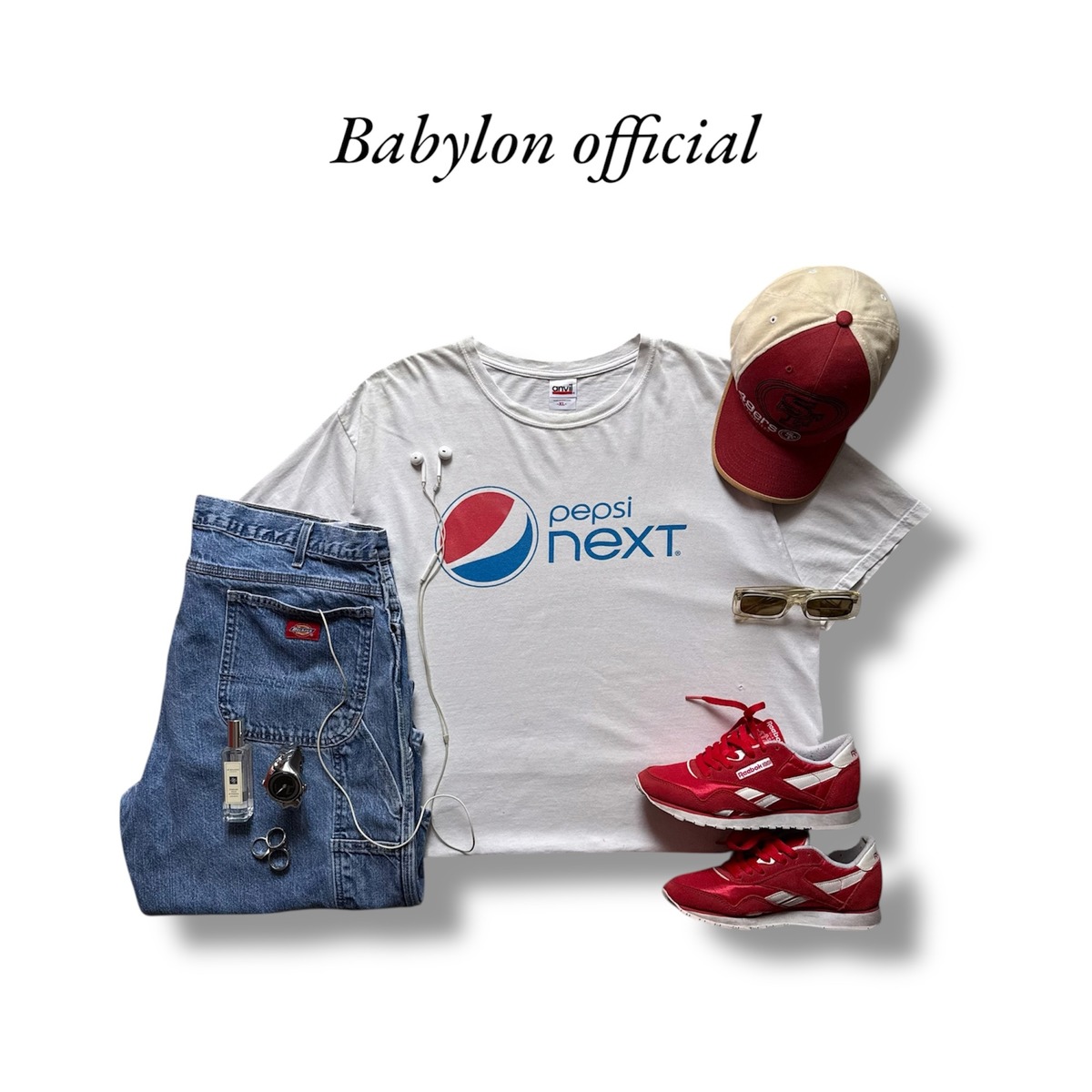 styling set PEPSI cropped T-shirt denim | Babylon official