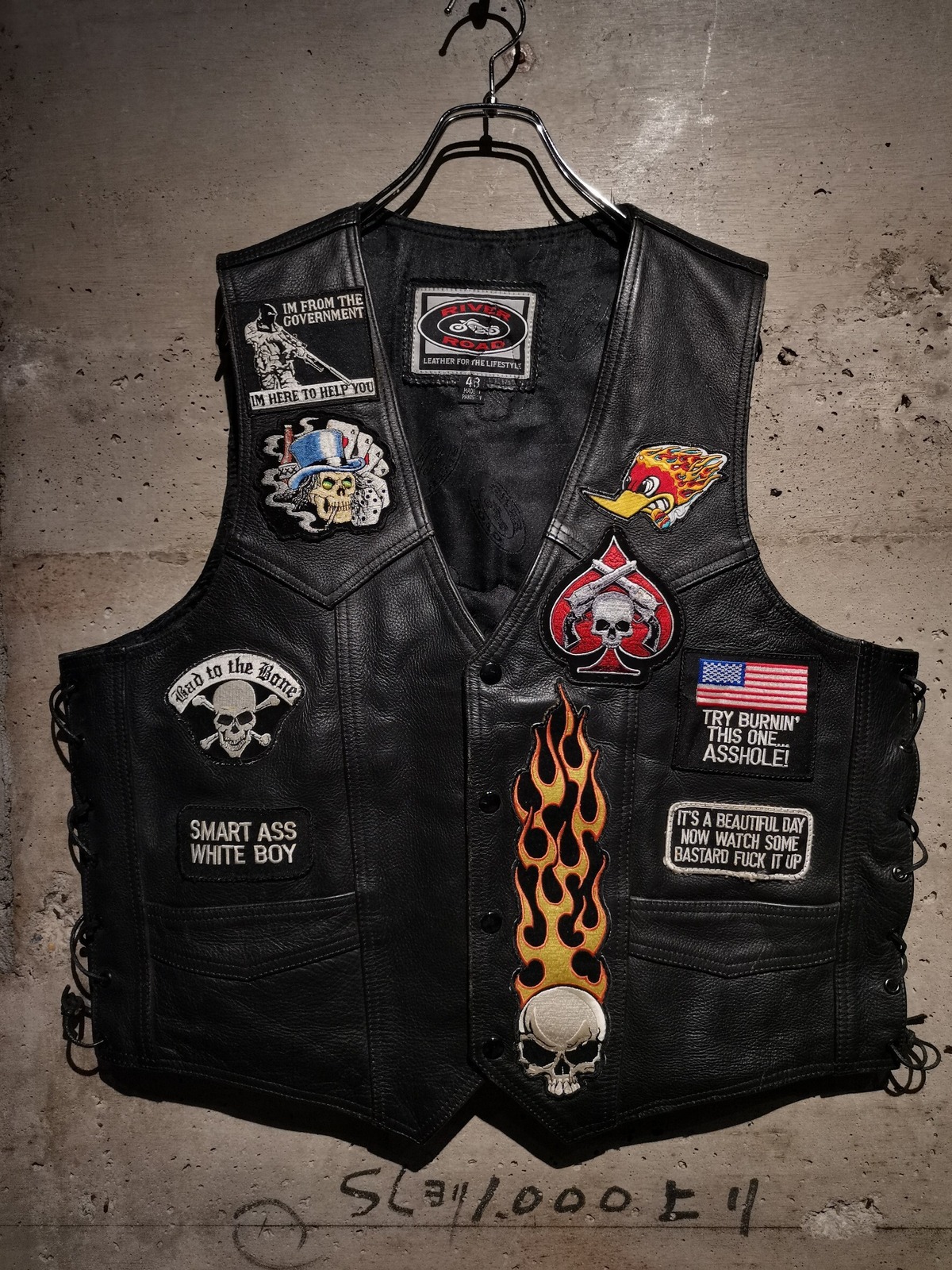 【Caka】Bikers Special Patch Custom Vintage Leather Vest | Caka(カカ）下北沢古着屋 ...
