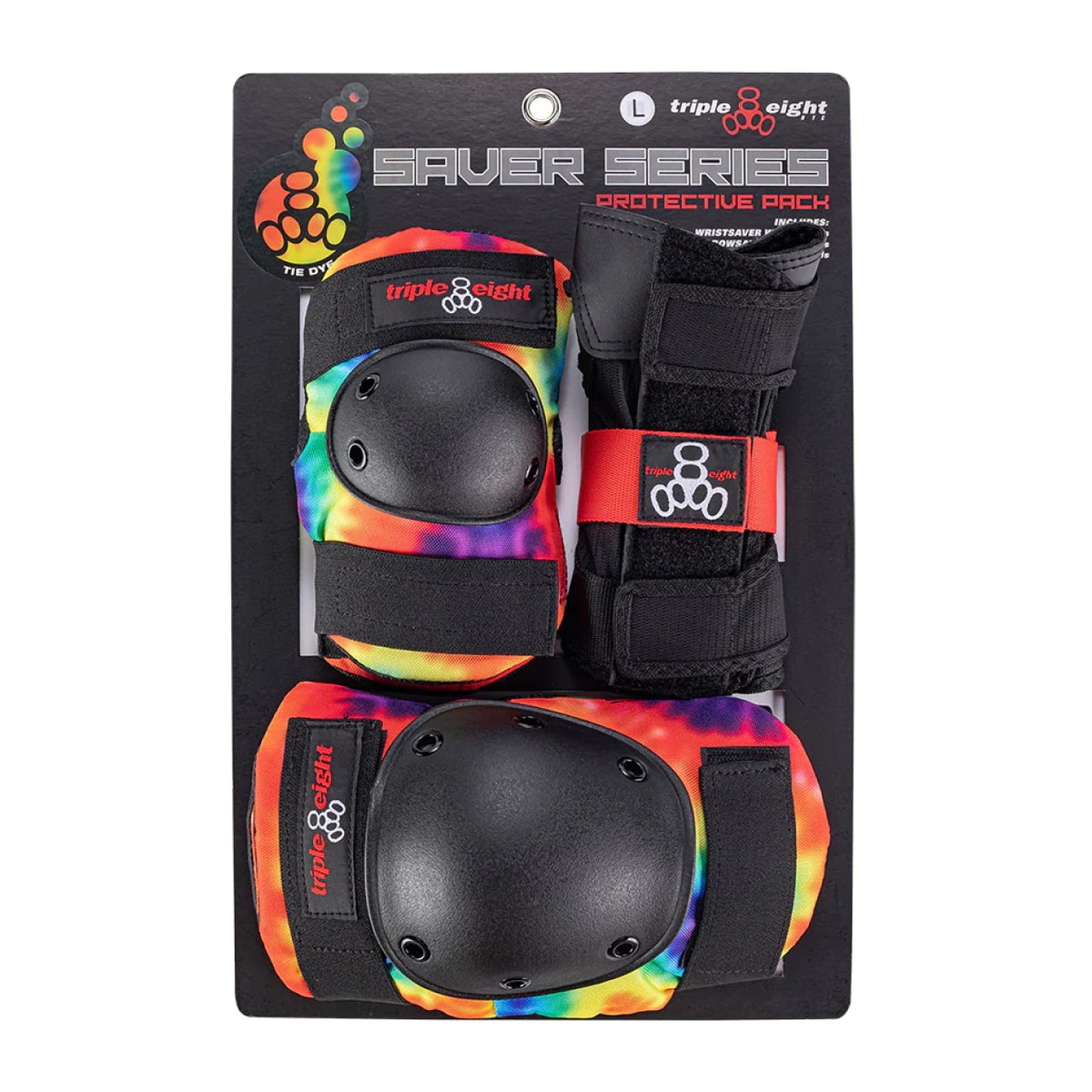 (Kids) Jr SAVER SERIES PROTECTIVE 3 - PACK - TIE DYE [T818JS3-2] | triple8 japan