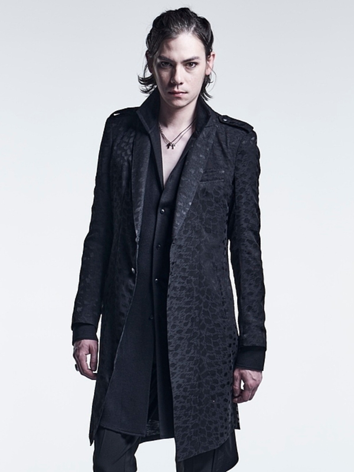 Opal Leopard Epoulet Long Jacket | DETRUIRE