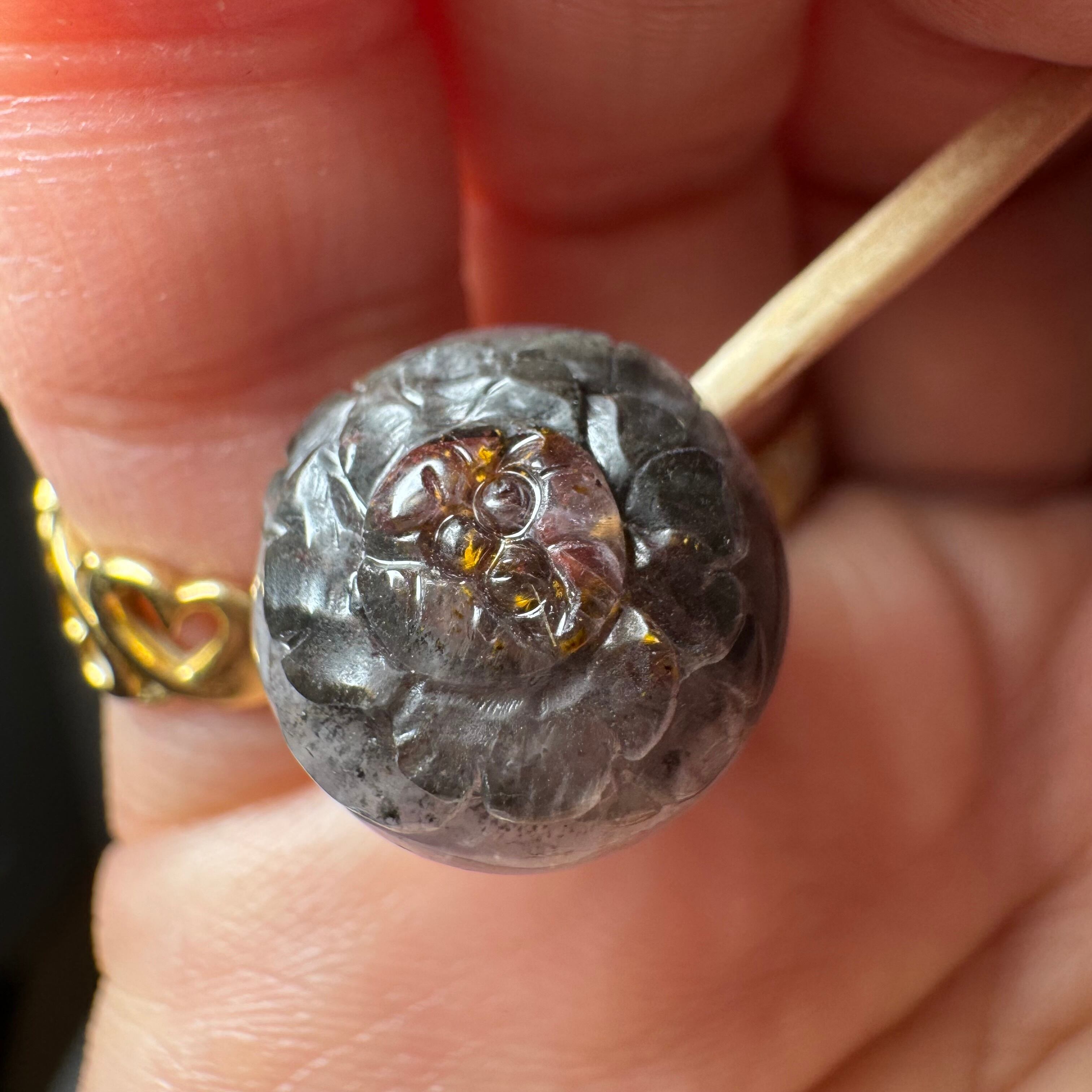 no.23 オーラライト23 お花彫 約13.7mm | sumiha7