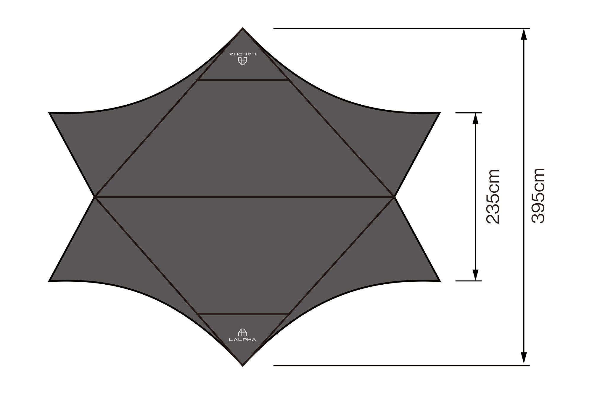 エルメスTC BK（TP-100BK）タープ | アウトドア・キャンプ用品【LALPHA