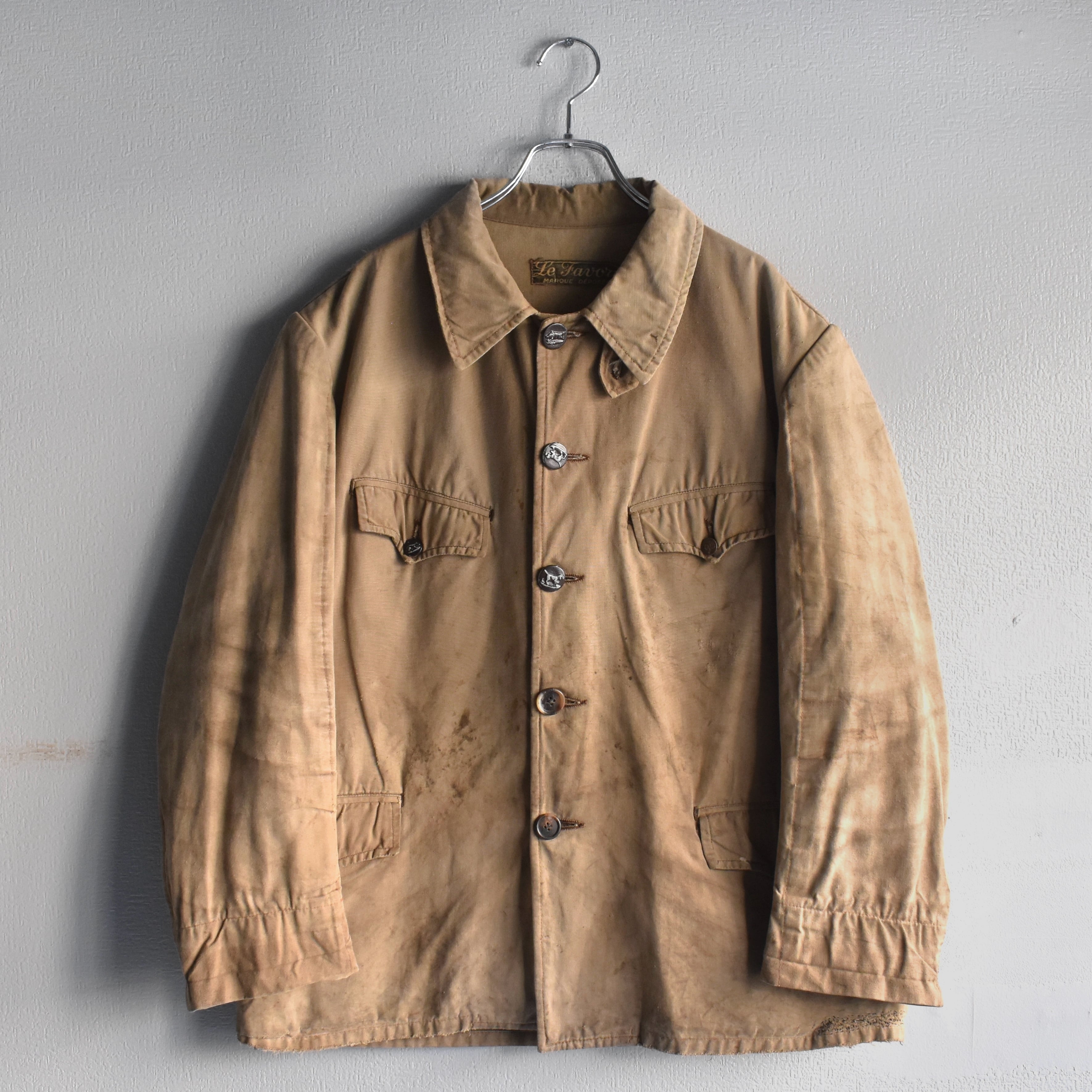 【VINTAGE】50's~60's Animal Buttons Design Hunting Jacket | Pay ID