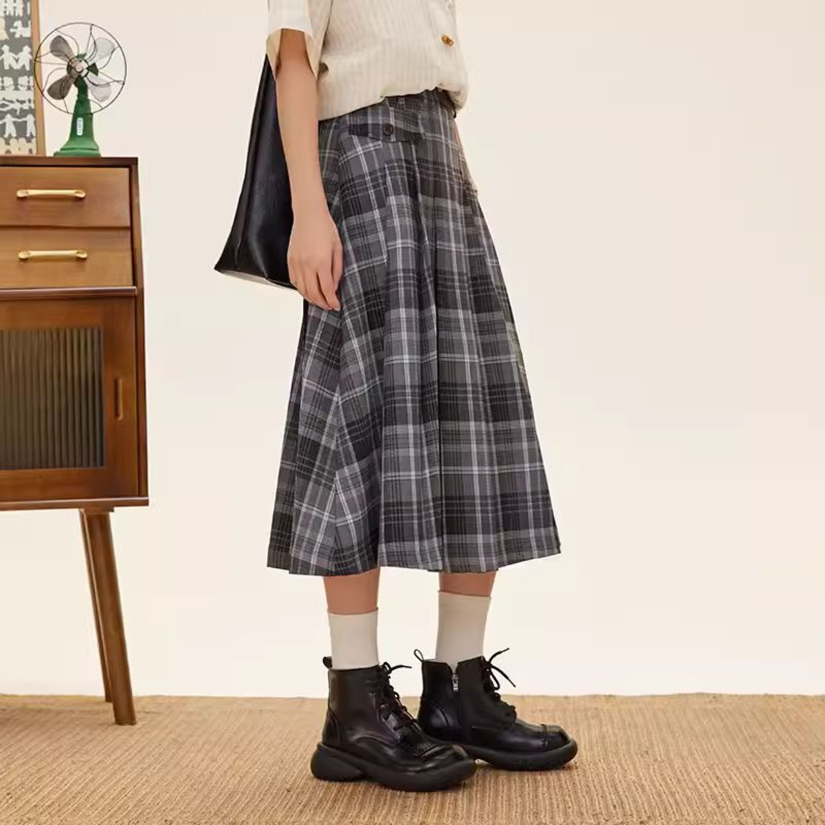 Check pattern skirt M13043 | Monoqlo+