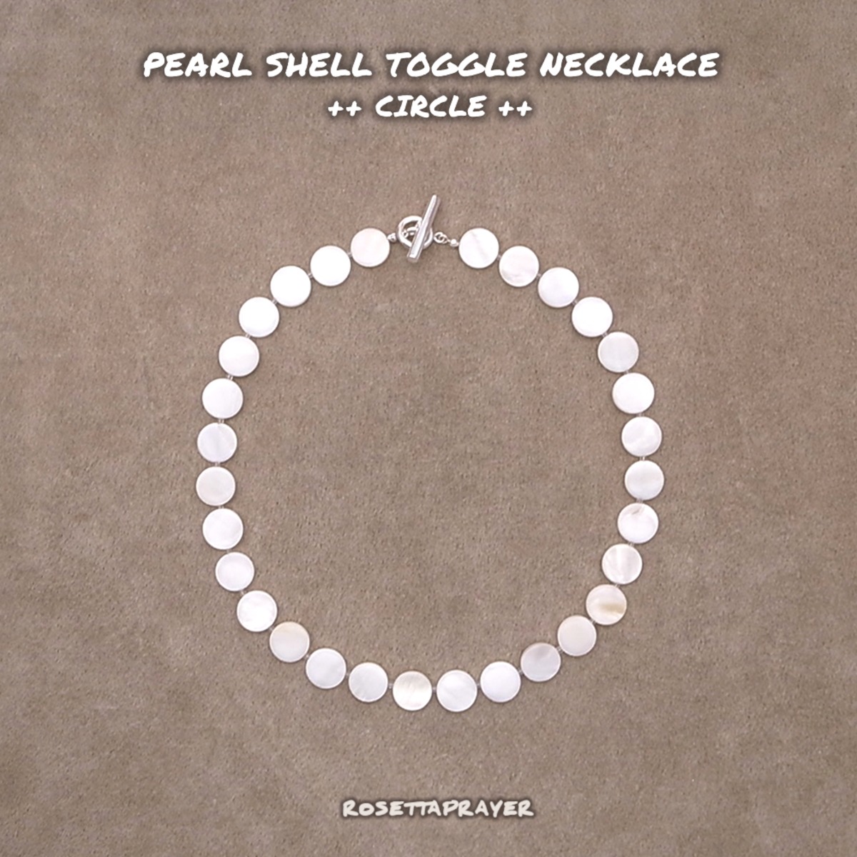 PEARL SHELL TOGGLE NECKLACE- CIRCLE | ROSETTAPRAYER