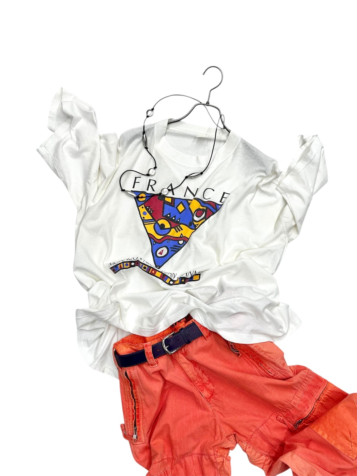 c80's EURO VINTAGE S-France Carnaval Graphic Ex_Wide Tee | ETRAK