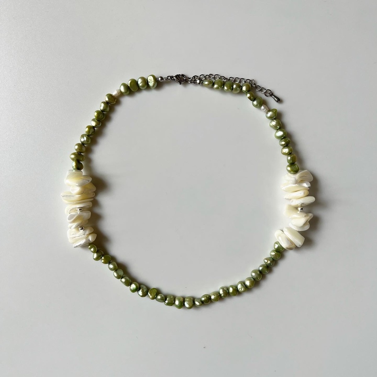 再販!green perl shellnecklace | and tsumugu