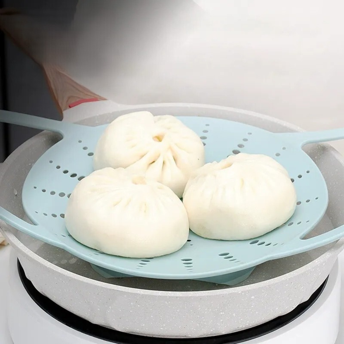 キッチン蒸し器トレイ 大サイズ Lサイズ ノンスティック 蒸しパン 蒸し器 炊飯器 蒸し器 多機能 スチームトレイ キッチンツール 便利ツール | kitchengoods