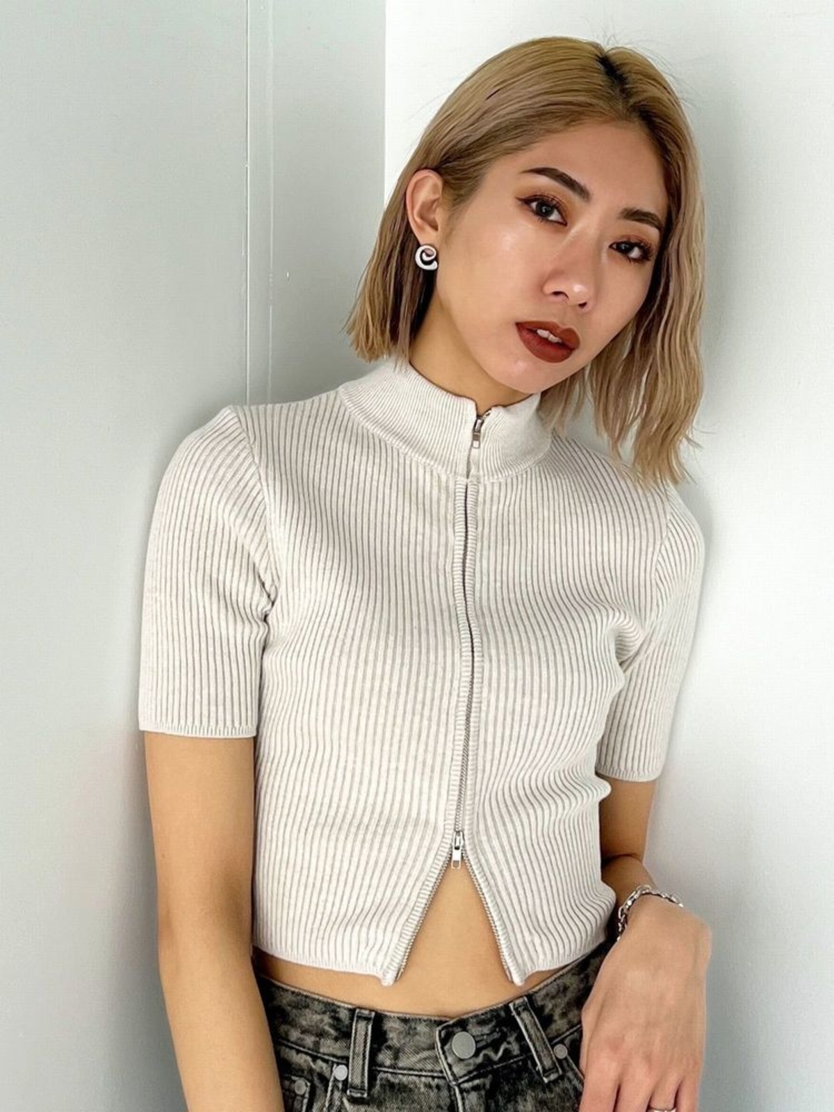 【EMODA】プレーティングハーフリブニット | MARKS by sourin