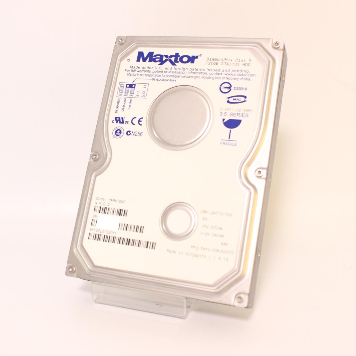 Maxtor｜120GB｜DiamondMax Plus 9｜6Y120L0｜7200RPM｜2MB｜Ultra ATA/133｜HDD ...