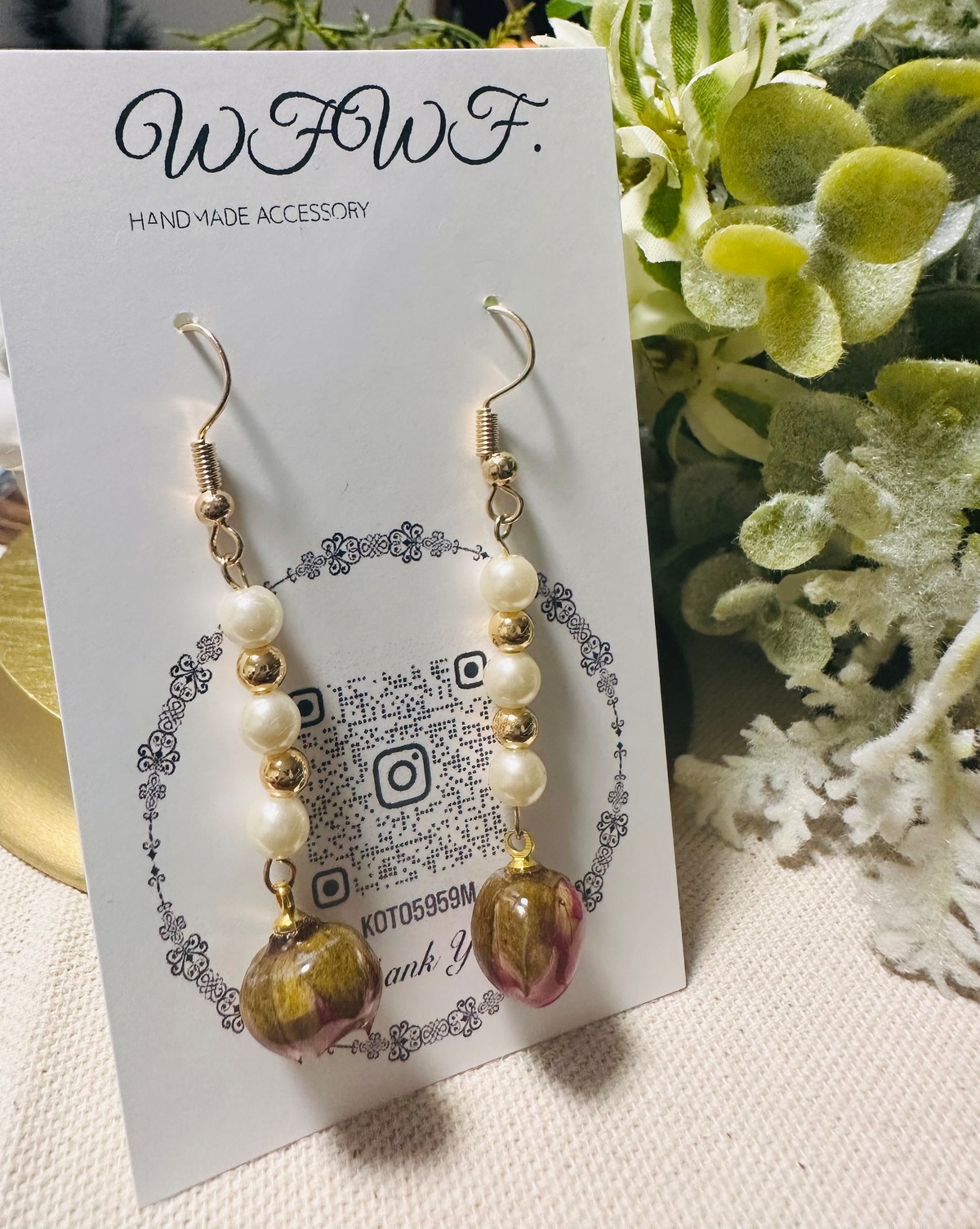 バラのパールピアス | WFWF.