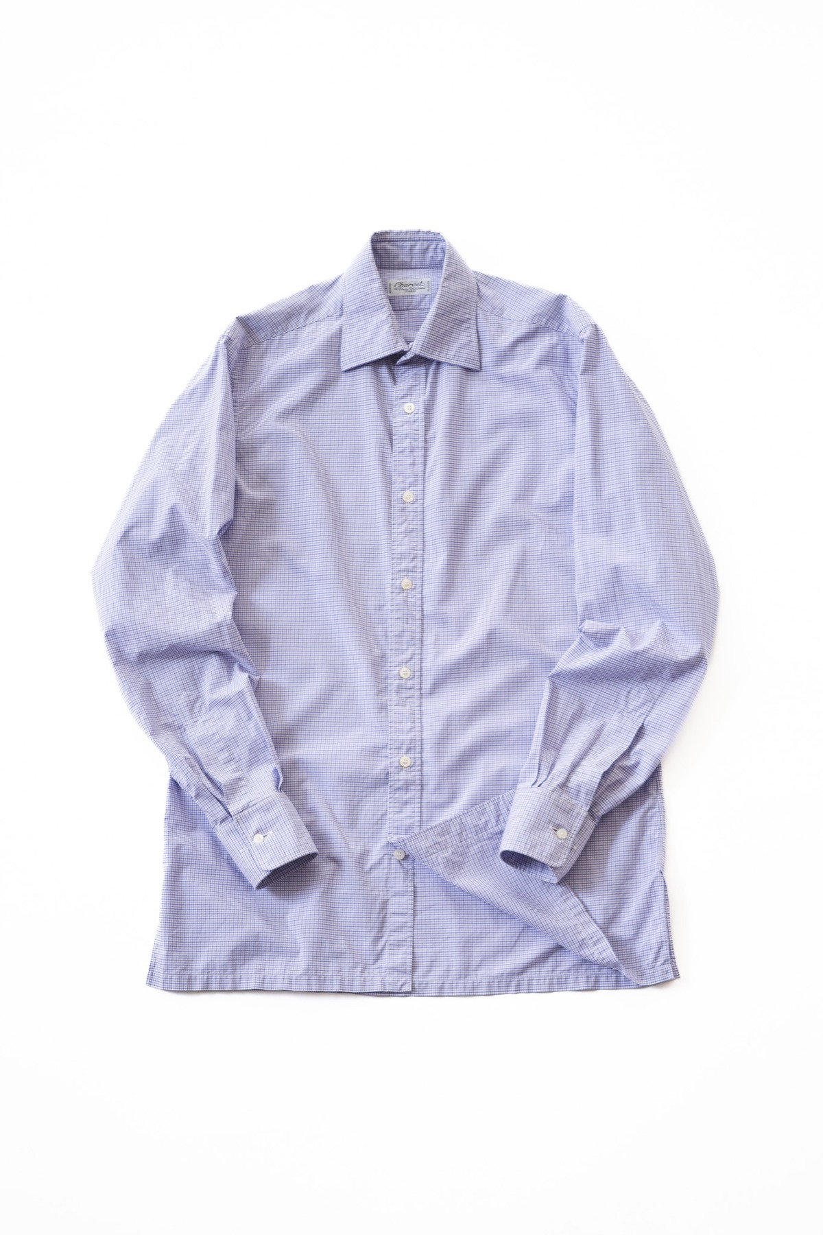 [80’s~] ”Charvet” Customized Bespoke Purple Tattersall Check Shirt ...