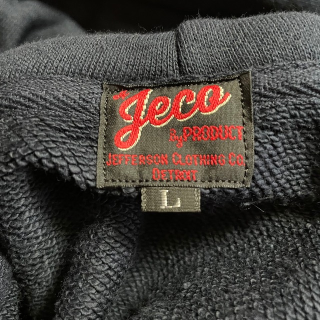 "JECO LOGO" FULL ZIP HOODIE（HEAVY WEIGHT）JF120256 | Jefferson clothing co.